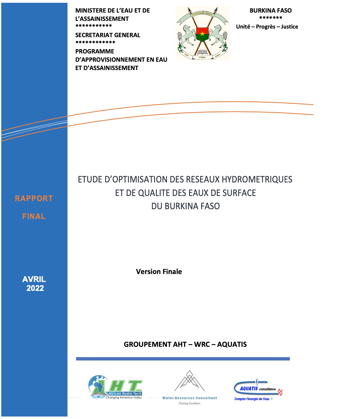 Rapport final d’optimisation des réseaux hydrométriques et de qualité ...