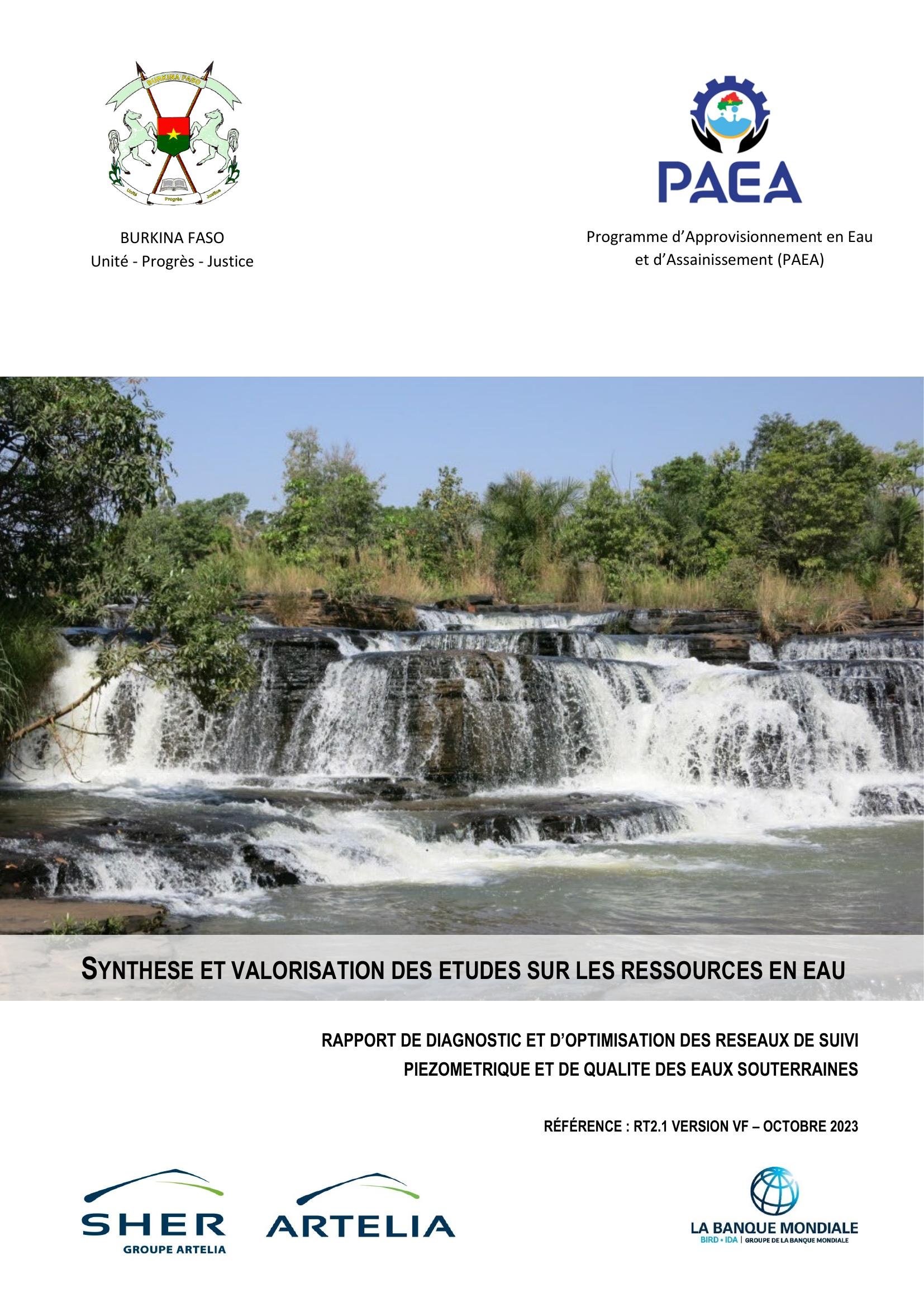 Rapport de diagnostic et d’optimisation des réseaux de suivi piézométrique et de qualité des ...